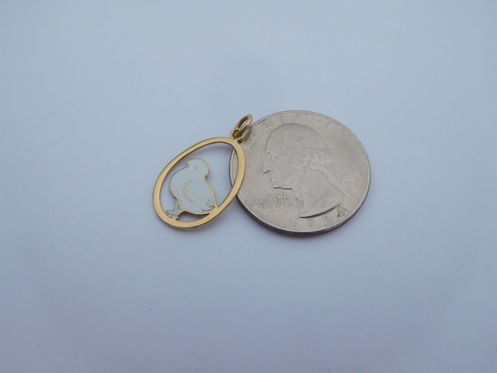 Imperial Romanov 1900 18K Gold Enamel Chicken Chick Easter Egg Pendant ...