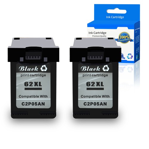 2PK Black 62XL Ink For HP Officejet 5746 5740 5741 5742 5743 5744 8040 ...