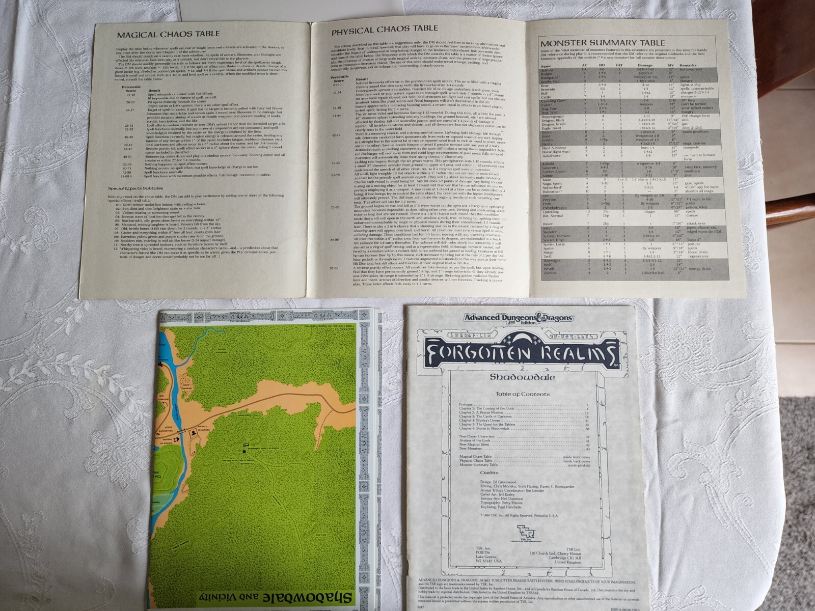 Ad&d Advanced Dungeons And Dragons Forgotten Realms FRE1 Shadowdale ...
