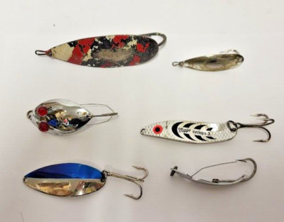 6 Vintage Spoons- Johnson- Mepps- Red Eye- Clio -Lure Jehnson | eBay