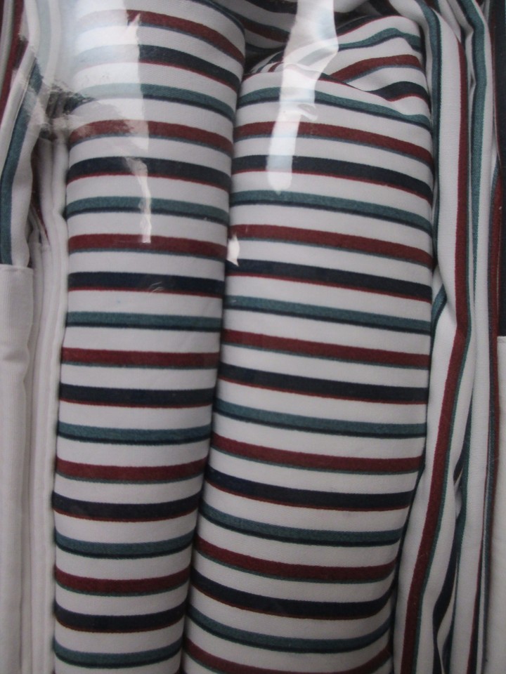 Chaps Brompton Hall 4pc Cotton 18" Deep Pocket Striped Sheet Set- Cal ...