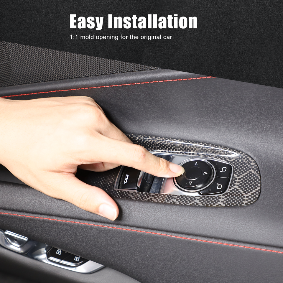 For Corvette C8 2020-2025 Carbon Fiber honeycomb Window Lift Button ...