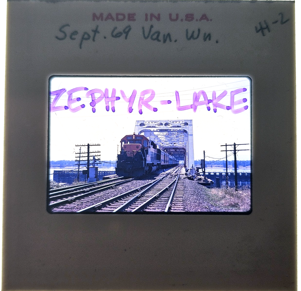 ZL Original Slide [395] GN #321 SDP40 Vancouver WA Trestle Freight ...
