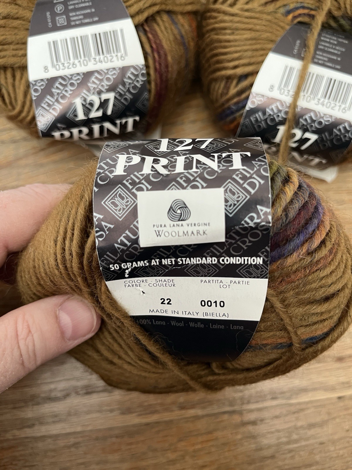 Filatura Di Crosa Yarn 127 Print ~ 100% Wool ~ 8 Balls ~ Color #22 ...