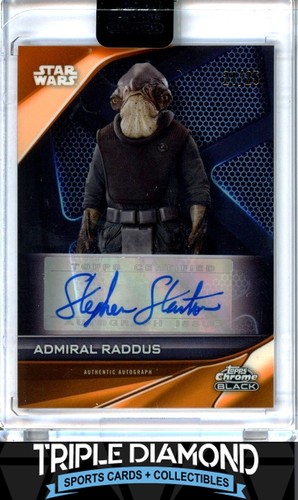 2023 Star Wars Chrome Black Stephen Stanton As Admiral Raddus Auto #21/ ...