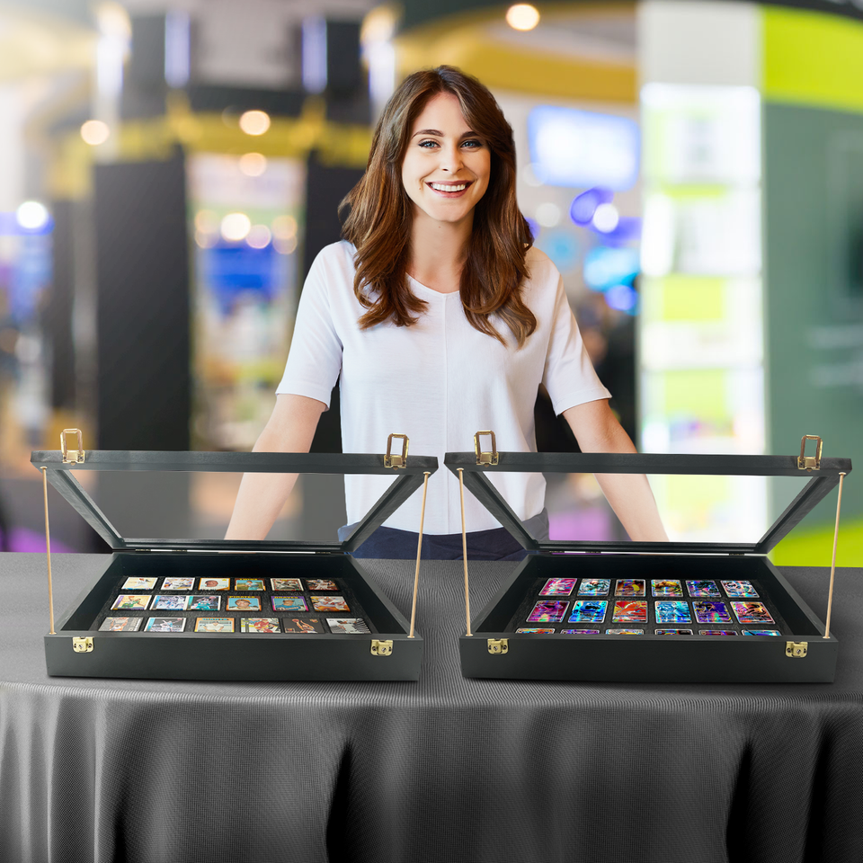 Trade Show Display Case Glossy Black P304B Card, Jewelry, and Show ...