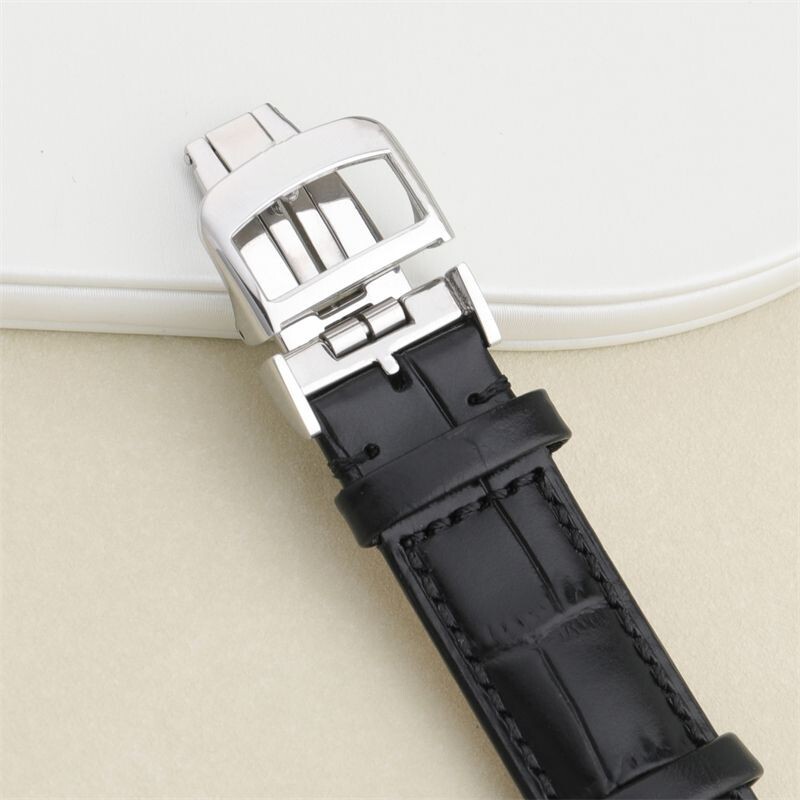 18mm Silver Deployment Butterfly Clasp Buckle Fits Jaeger LeCoultre ...