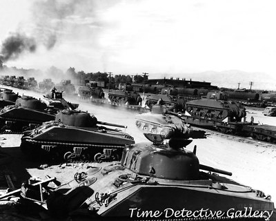 WWII Tanks on Railcars, Indio, California - 1942 - Historic Photo Print ...