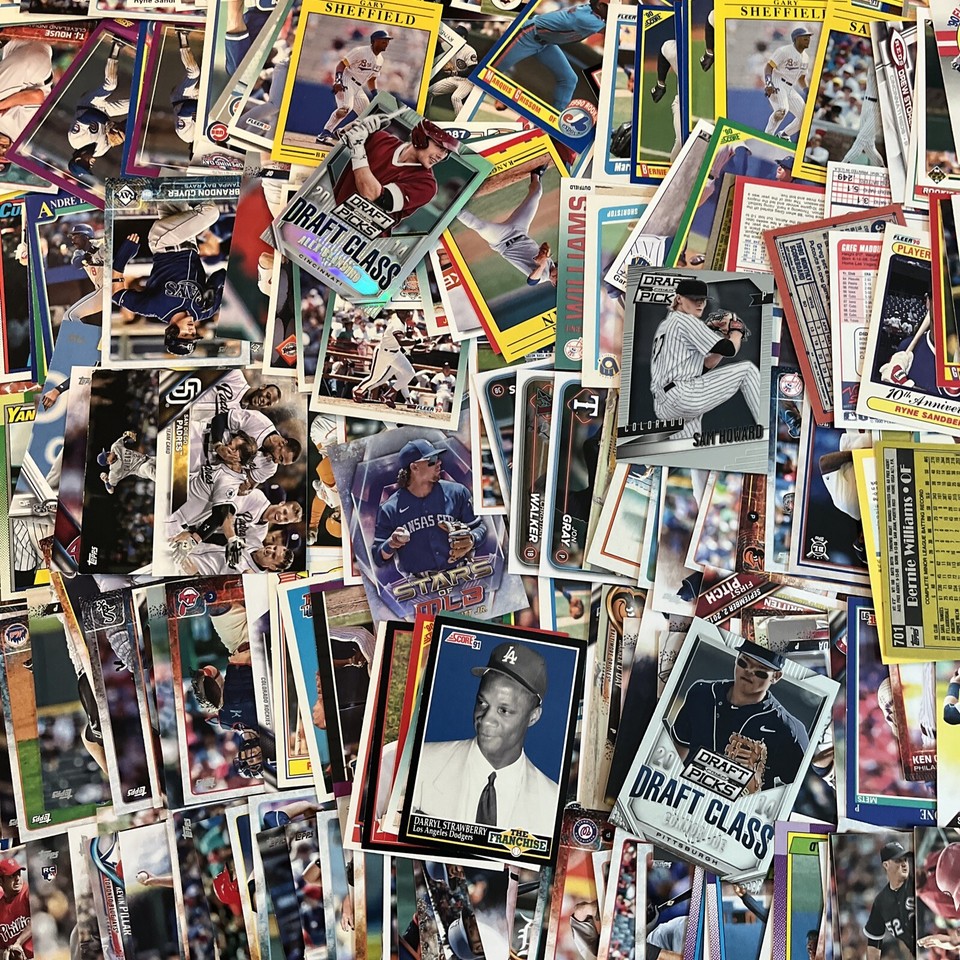 Baseball Insane Card Collection With Hundreds Of Cards From Sets Old ...