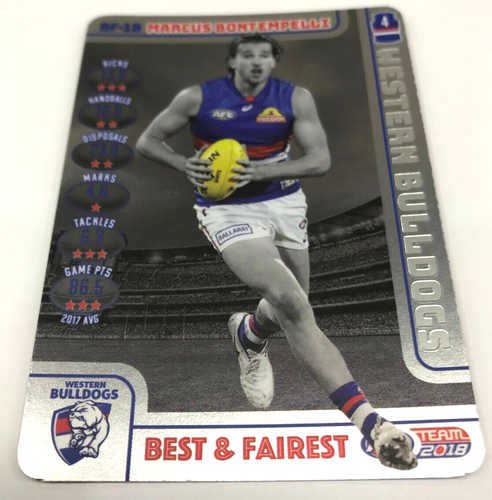 2018 AFL TEAMCOACH CARD BEST & FAIREST FOIL CARD BF18 MARCUS ...