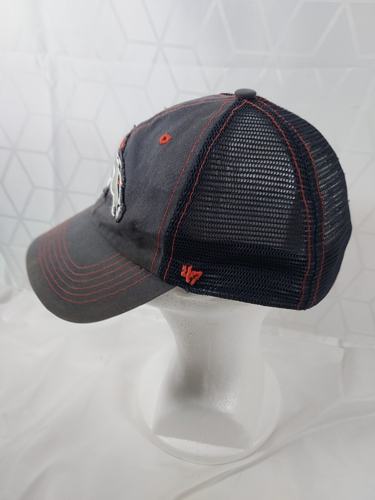 NFL Denver Broncos Logo Patch cap hat, L-XL, ‘47 Brand Franchise grey ...