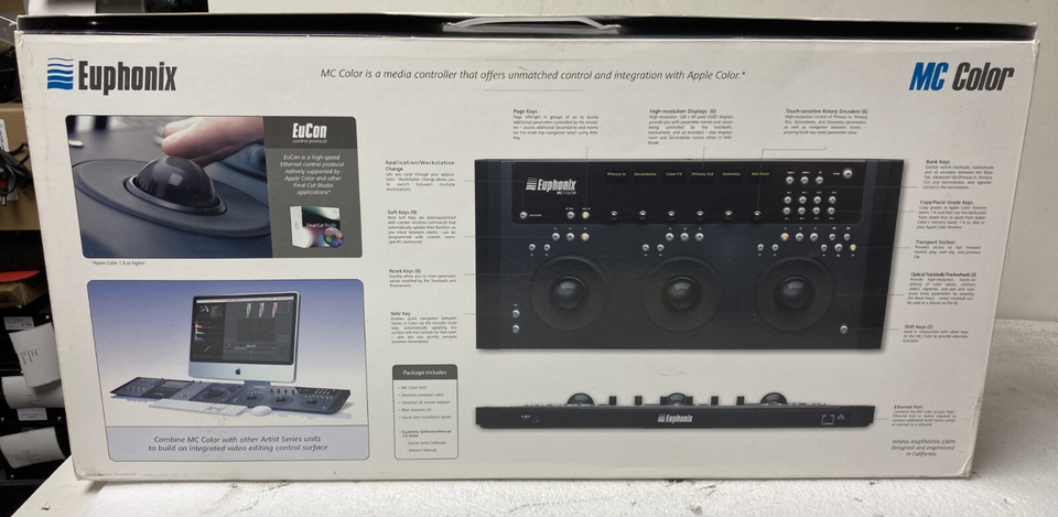 Euphonix MC Color Grading Trackball Control Surface Video Color ...