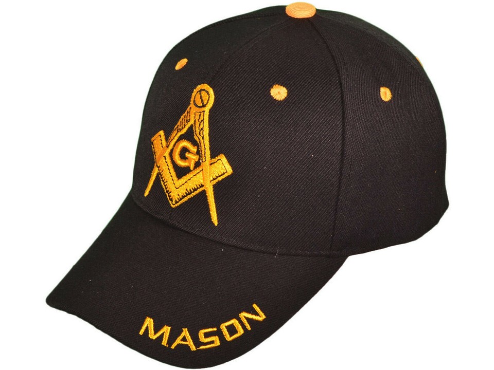 Mason Baseball Cap Freemasons Black Masonic Hat Masons, Compass and ...