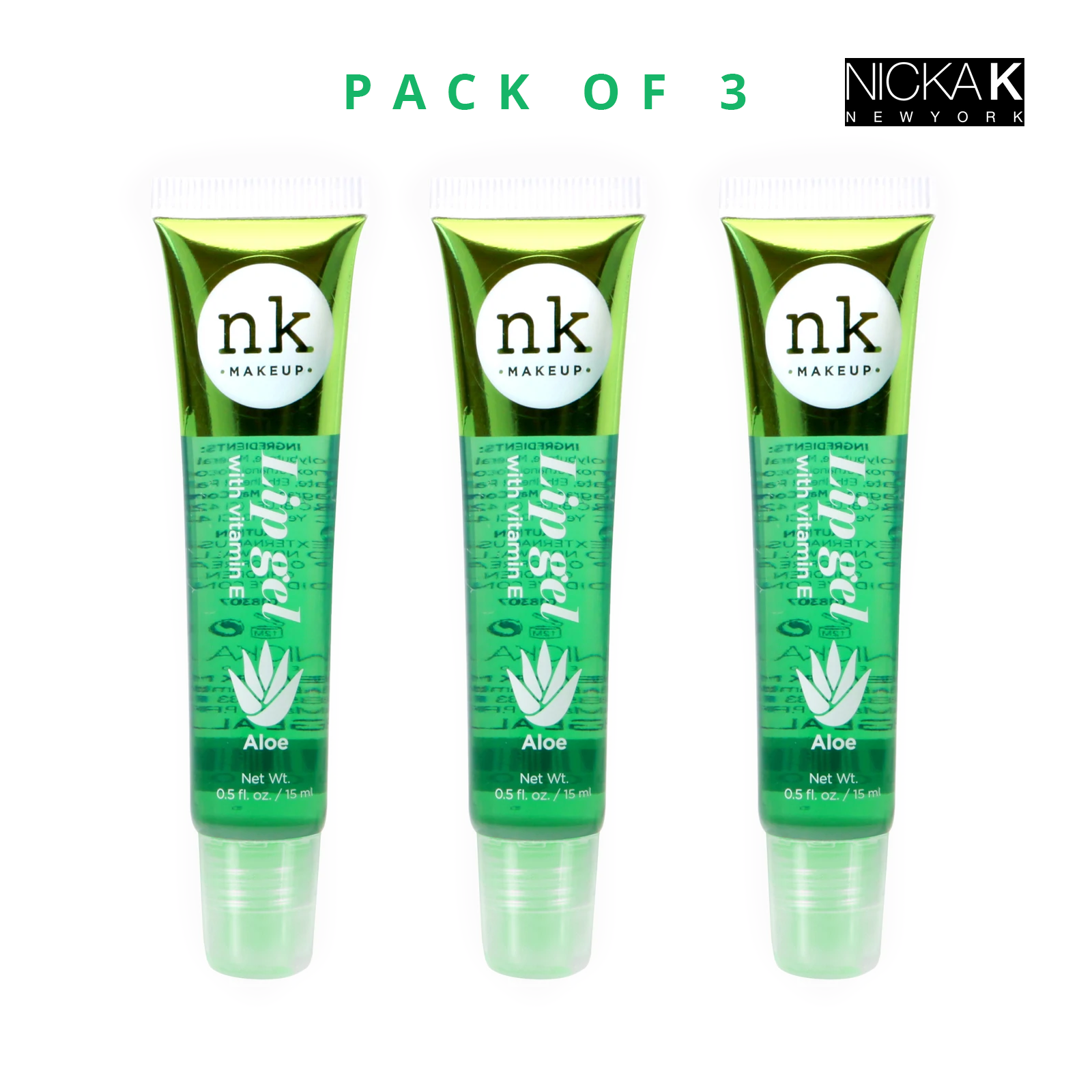 NICKA K (NK) Hydrating Lip Gel Assorted Collection Clear, Cherry ...