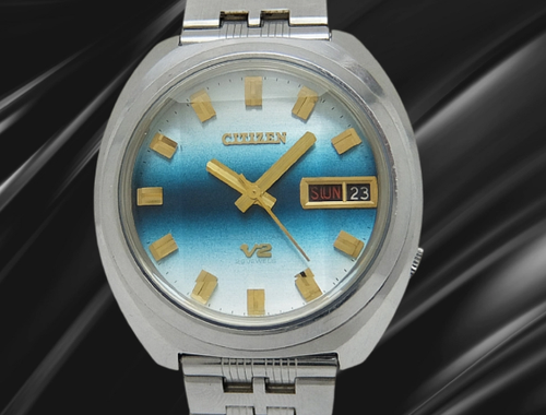 Citizen Seven Star V2 26J 4-771206-K 7700 Blue Dial Day Date Automatic ...