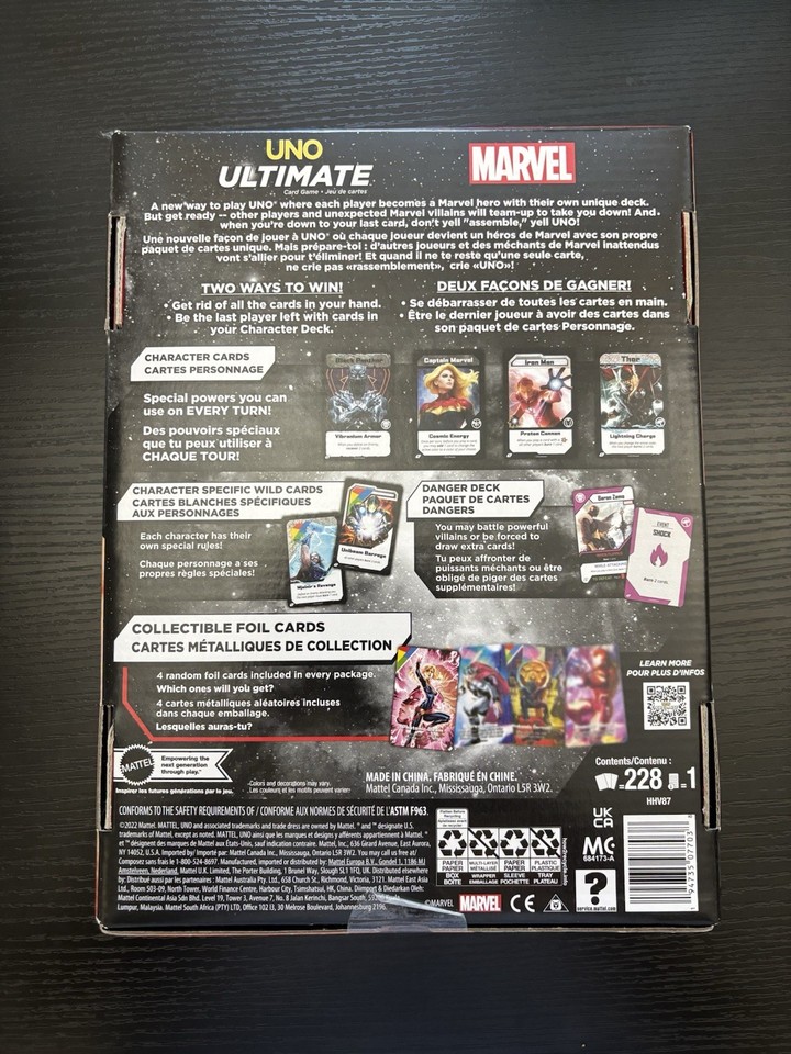 UNO Marvel Card Game, Marvel Rivals, Comic UNO, Super Hero Gaming Card ...