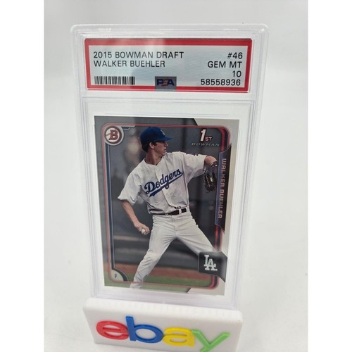 Walker Buehler 2015 Bowman Draft #46 PSA 10 GEM MT Dodgers Baseball ...