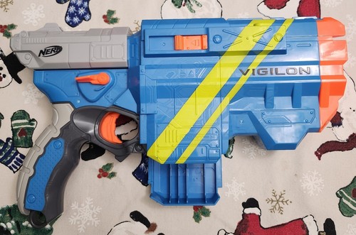 Nerf Vortex VTX Vigilon Blaster Disc Disk Gun Target Exclusive Blue ...
