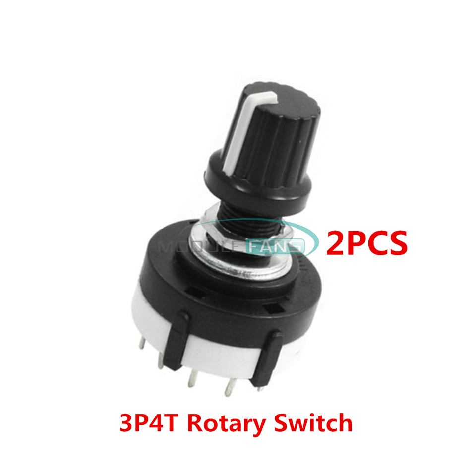 2PCS 3P4T 3 Pole 4 Position Single Wafer Band Selector Rotary Switch | eBay
