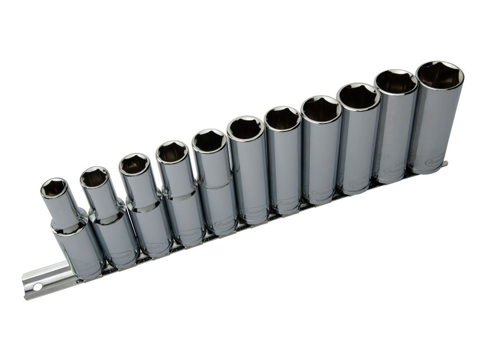Eastwood 1/2 inch Drive Deep Metric 11 Piece Socket Set Chrome Vanadium ...