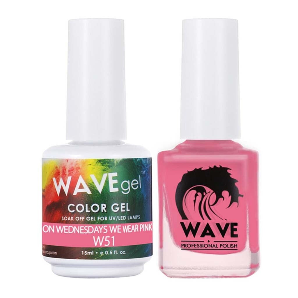Wave Gel Matching - W51 On Wednesdays We Wear Pink 15ml Soak Off Gel ...