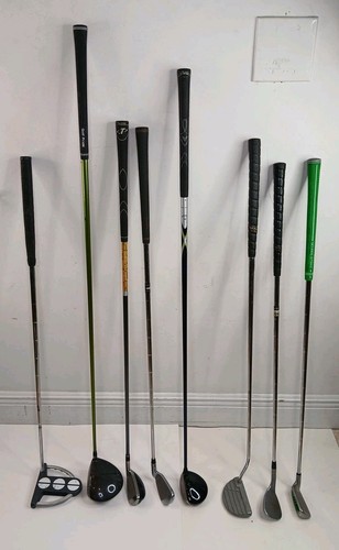 Lot of 8 Golf Clubs - Assorted Brands Lengths Lofts & Flexes Left/Right ...