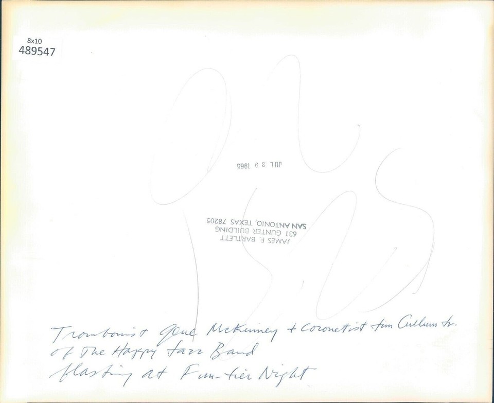 1965 Photo Gene McKinney Happy Band Musicians Instruments Men Vintage ...