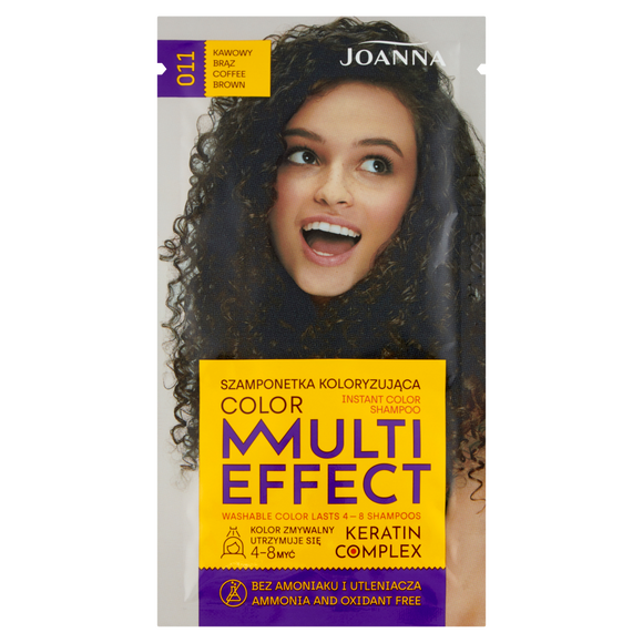 Joanna Multi Effect Keratin Hair Colour Shampoo Dye 4-8 Washes Sachet ...