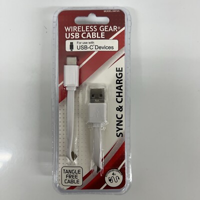 Wireless Gear USB cable Sync & Charge Tangle Free Cable 4 Feet 1 Pack ...