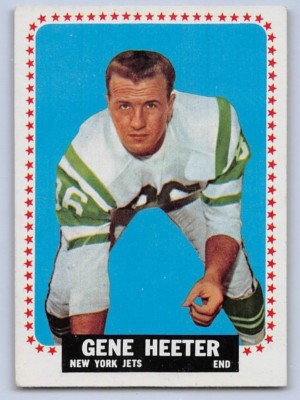 1964 GENE HEETER - Topps "ROOKIE" Football Card - # 115 - NEW YORK JETS ...