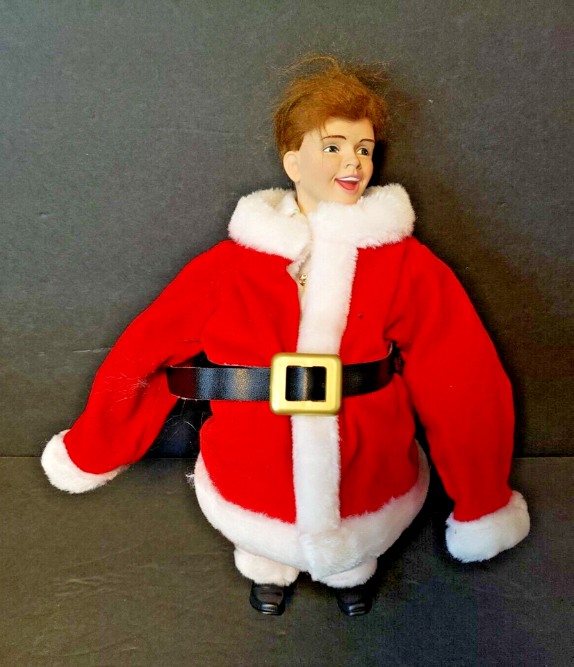 Norman Rockwell Christmas Porcelain Doll - Scotty Plays Santa by Rhodes ...