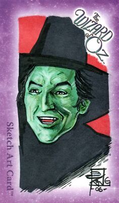 Wizard of Oz Brian Kong (3" x 5") Autograph Sketch Card Wicked Witch | eBay