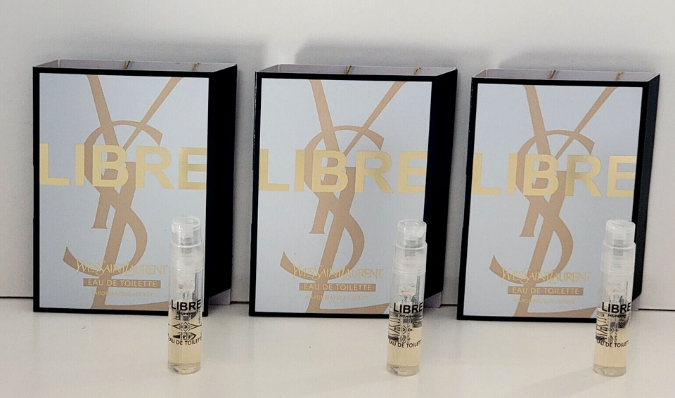 YSL LIBRE EAU DE TOILETTE 0.04 oz YVES SAINT LAURENT - 3 Spray Vials ...