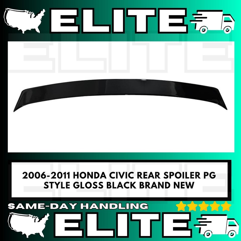 2006-2011 Honda Civic Rear Spoiler PG Style Gloss Black Brand New | eBay