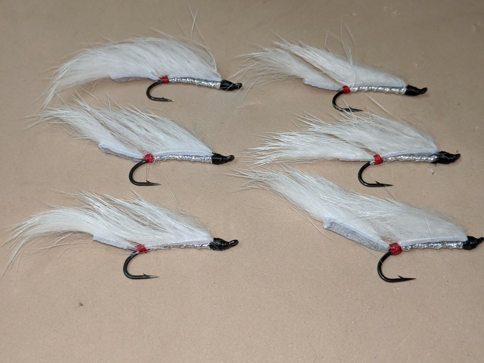 #6 White Zonker Fly 6 each white death steelhead and trout fly | eBay