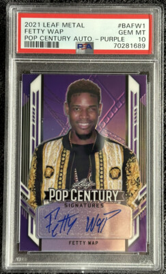 2021 LEAF METAL FETTY WAP Leaf Pop Century Auto /20 Purple Rookie RC ...