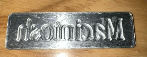 1984 Macintosh 128K Original Rear Aluminum Case EMBLEM for Mac Model ...