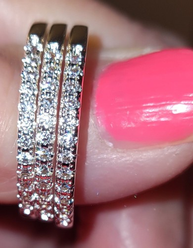 925 Sterling Silver 3 Ring Trio Size 10 | eBay