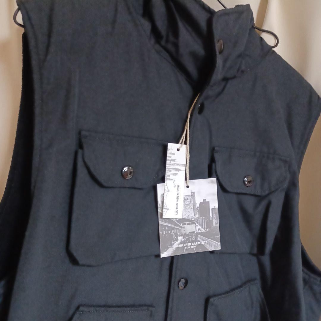 Engineered Garments Field Vest Black Polyester Cotton… - Gem