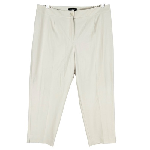 Talbots Women's Heritage Beige Dress Pants Size 16W Elastic Side Waist ...