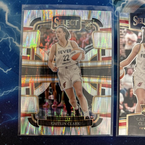 2024 Panini WNBA Select Caitlin Clark Silver Flash Prizm Rookie RC #72 ...