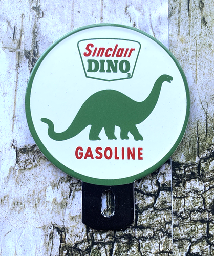 VINTAGE SINCLAIR DINO GASOLINE MOTOR OIL GAS PUMP STATION PORCELAIN ...