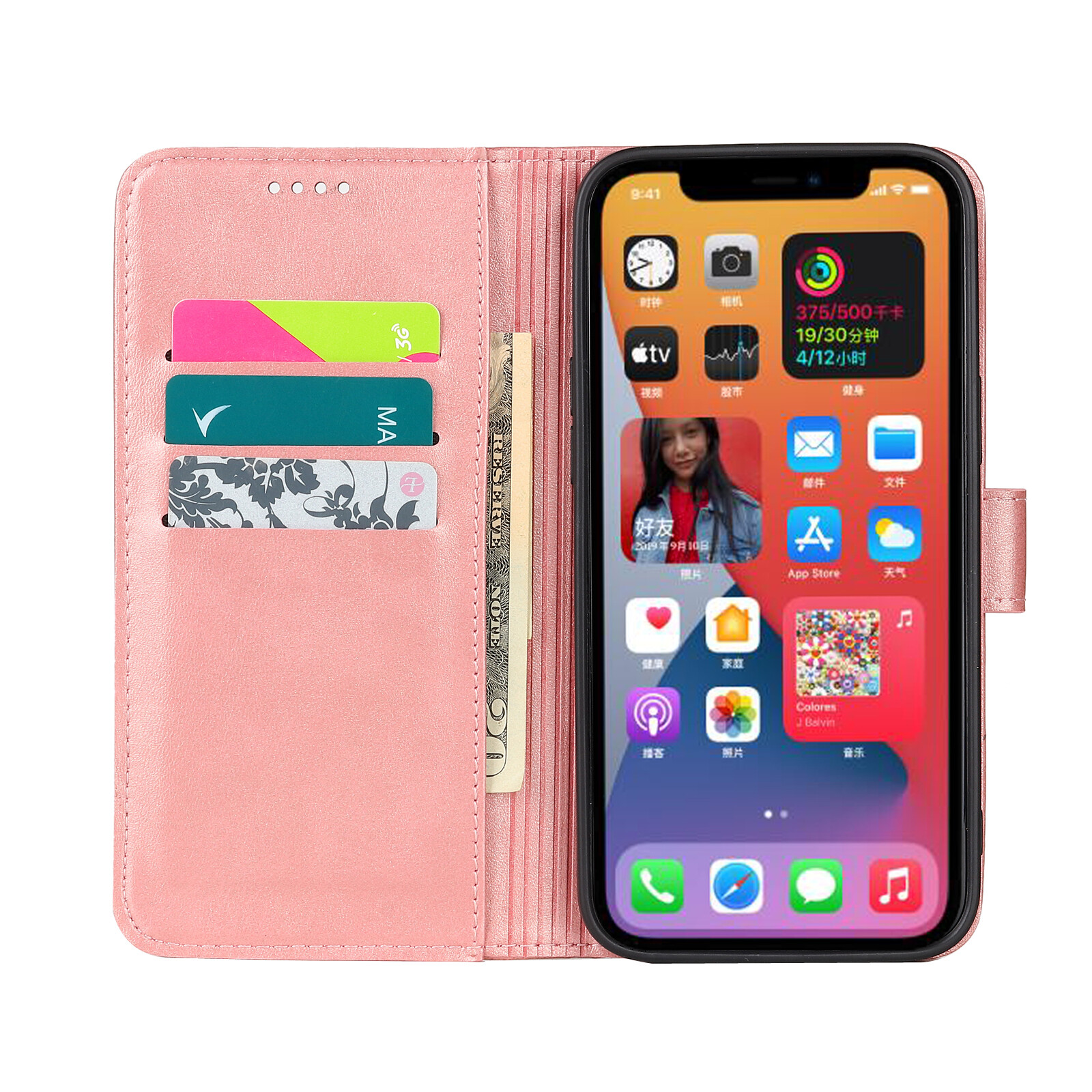 For iPhone SE(1st Gen) 5s 5 Leather Flip Stand Wallet Cover Soft Gel ...