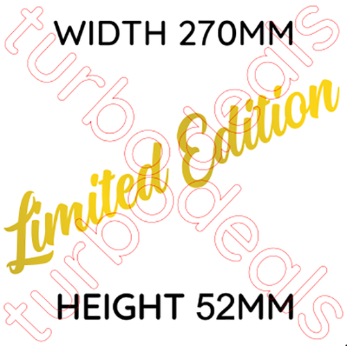 LIMITED EDITION VINYL STICKER GOLD MIRROR CHROME CAR TRUCK HOTROD JDM ...