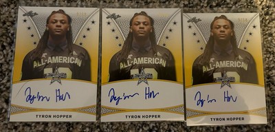 (3) Tyron Hopper 2019 Leaf All American Tour Auto #/10 Green Bay ...