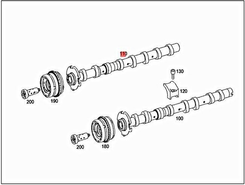 Genuine MERCEDES Camshaft 2760505901 | eBay