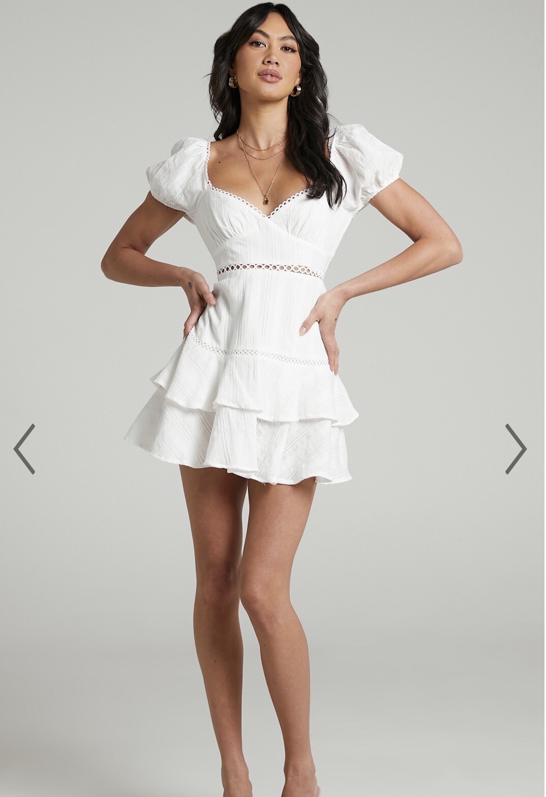 Showpo Mini Dress In White SIZE 6 With Tags | eBay