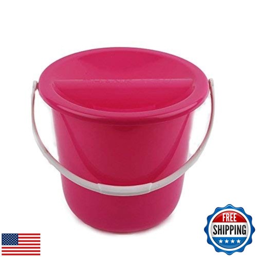 Plastic Coin Collection Bucket with Removable lid and Handle Charity ...