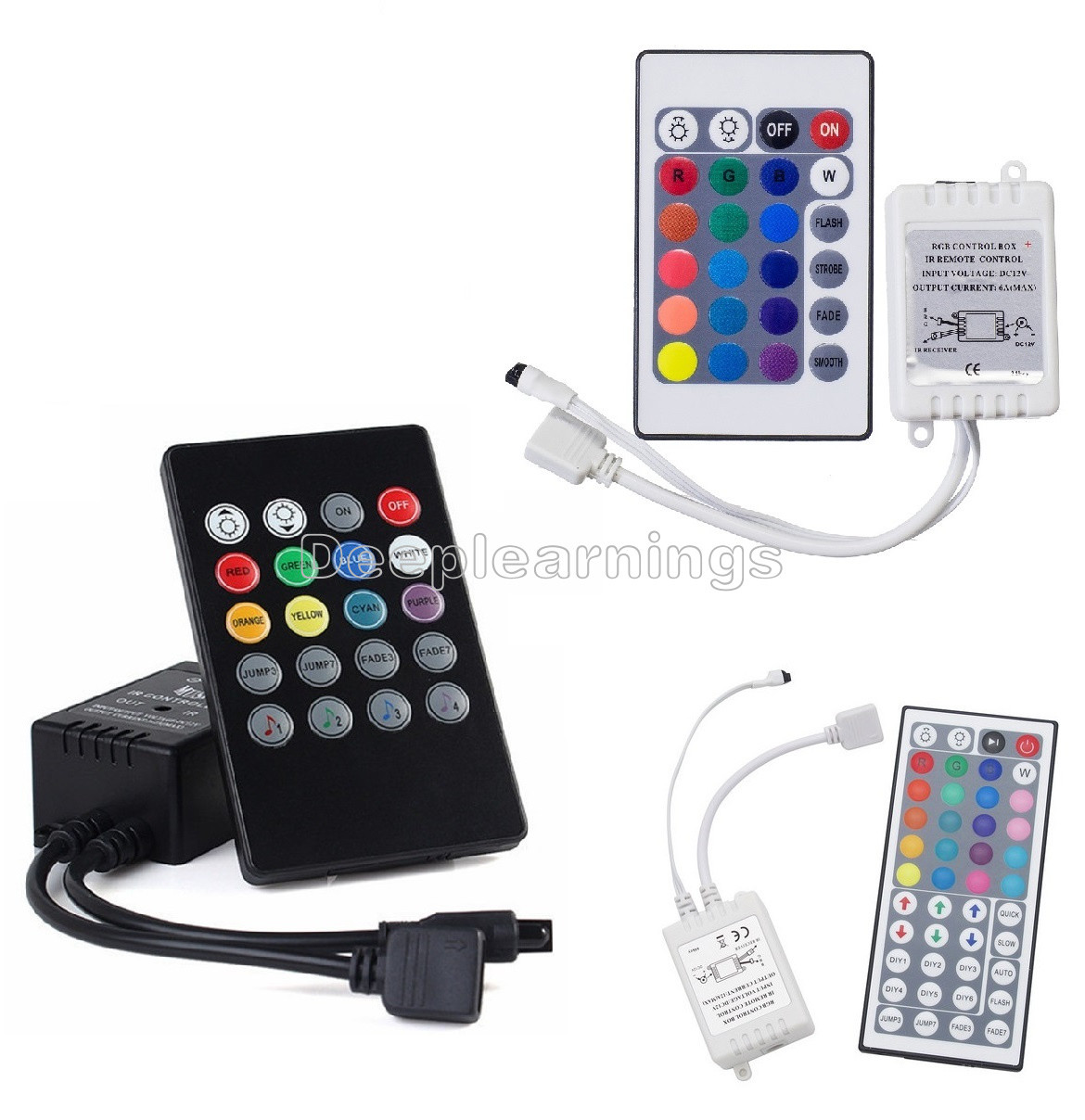 DC 12V RGB LED Light Strip IR Sensor Controller Sound Music Remote 20 ...