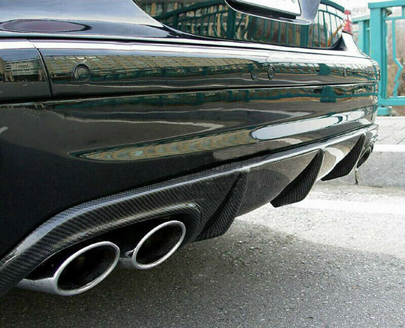 Fits Mercedes Benz W211 E55 2003-2006 Carbon Fiber Rear Bumper Diffuser ...